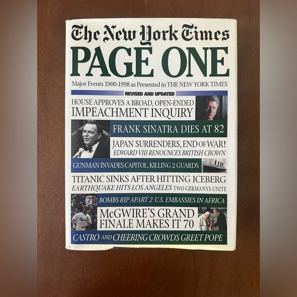 Ralph Lauren | Accents | Vintage The New York Times Page One Large Coffee Table Green Book ...